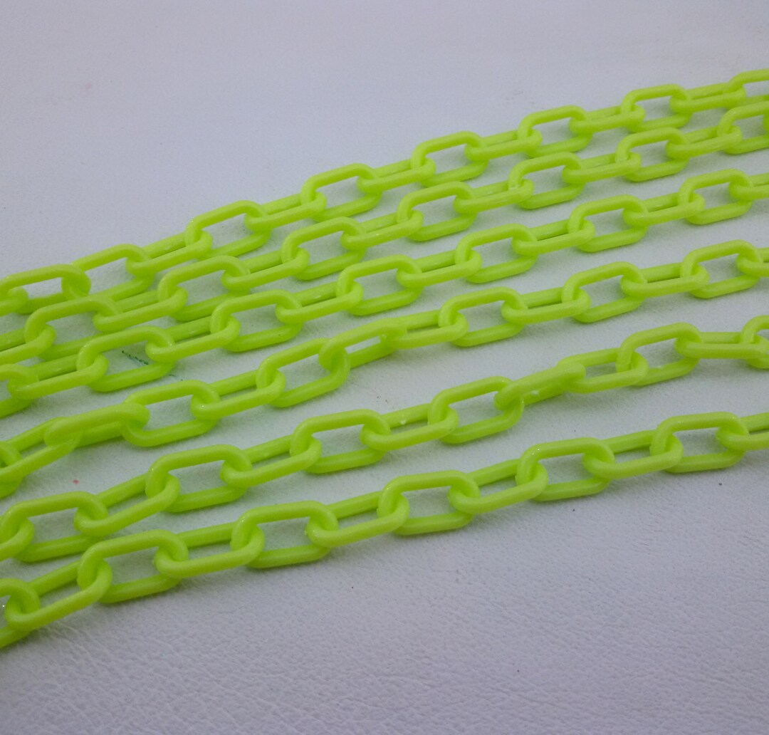 Green Plastic Chainneon Green Acrylic Cable Chainacrylic - Etsy UK