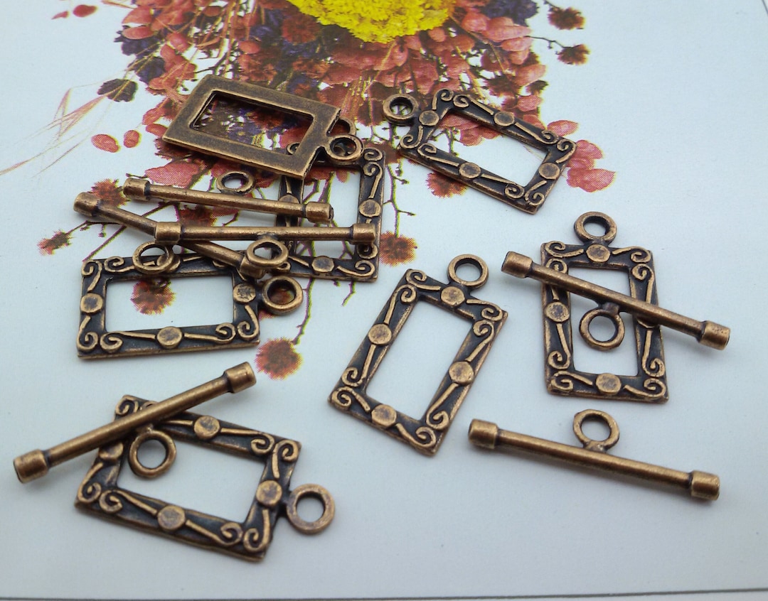 Decorative Toggle Clasps,big Size Antique Copper Toggle for Necklace ...
