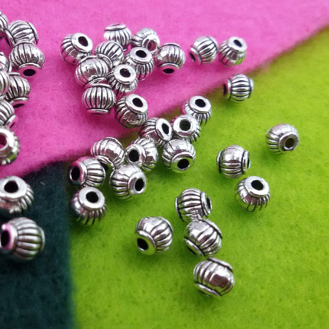 Ancient Silver Small Metal Beads,silver Tone Decorative Metal Beads,5 ...