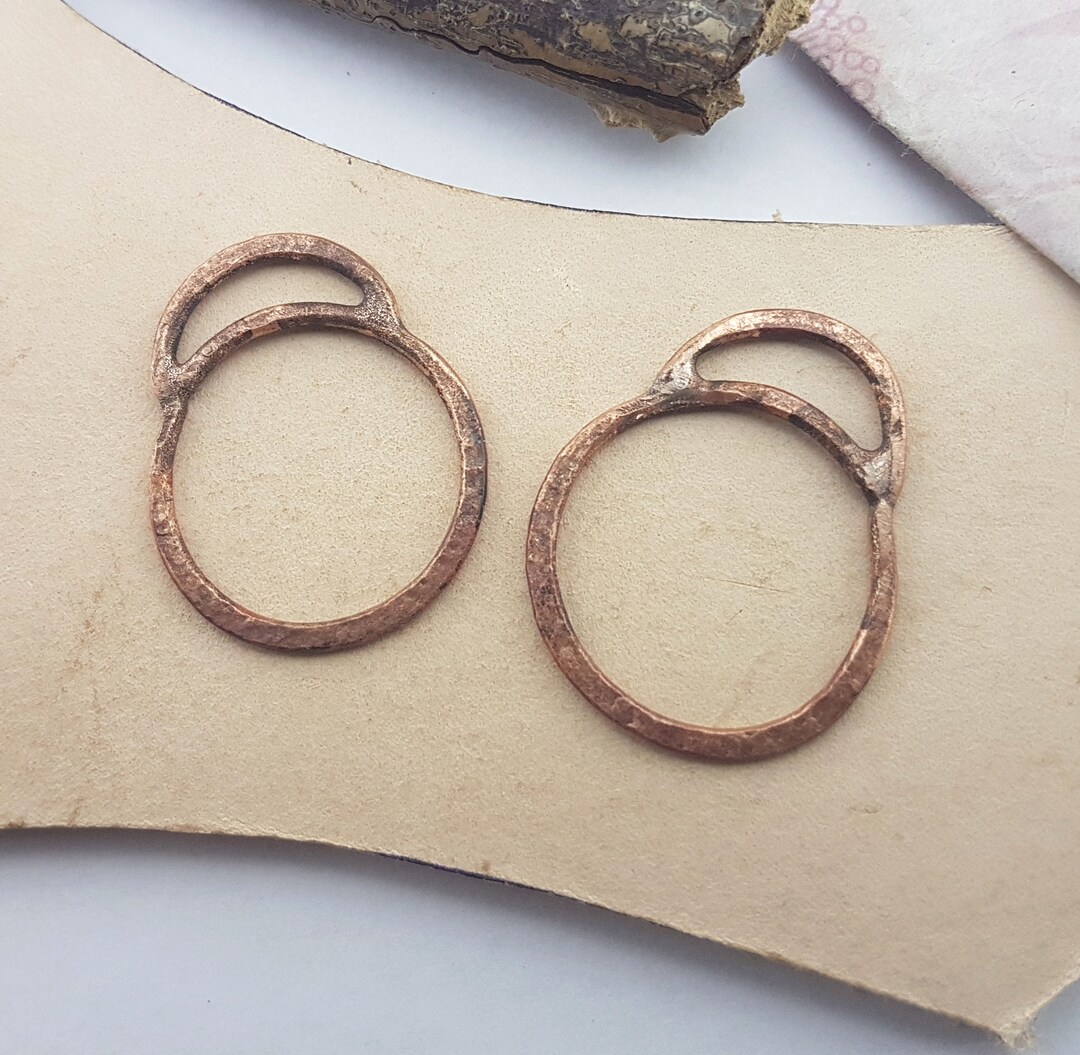 Antique Copper Circle Connectors for Earrings,patina Copper Round ...