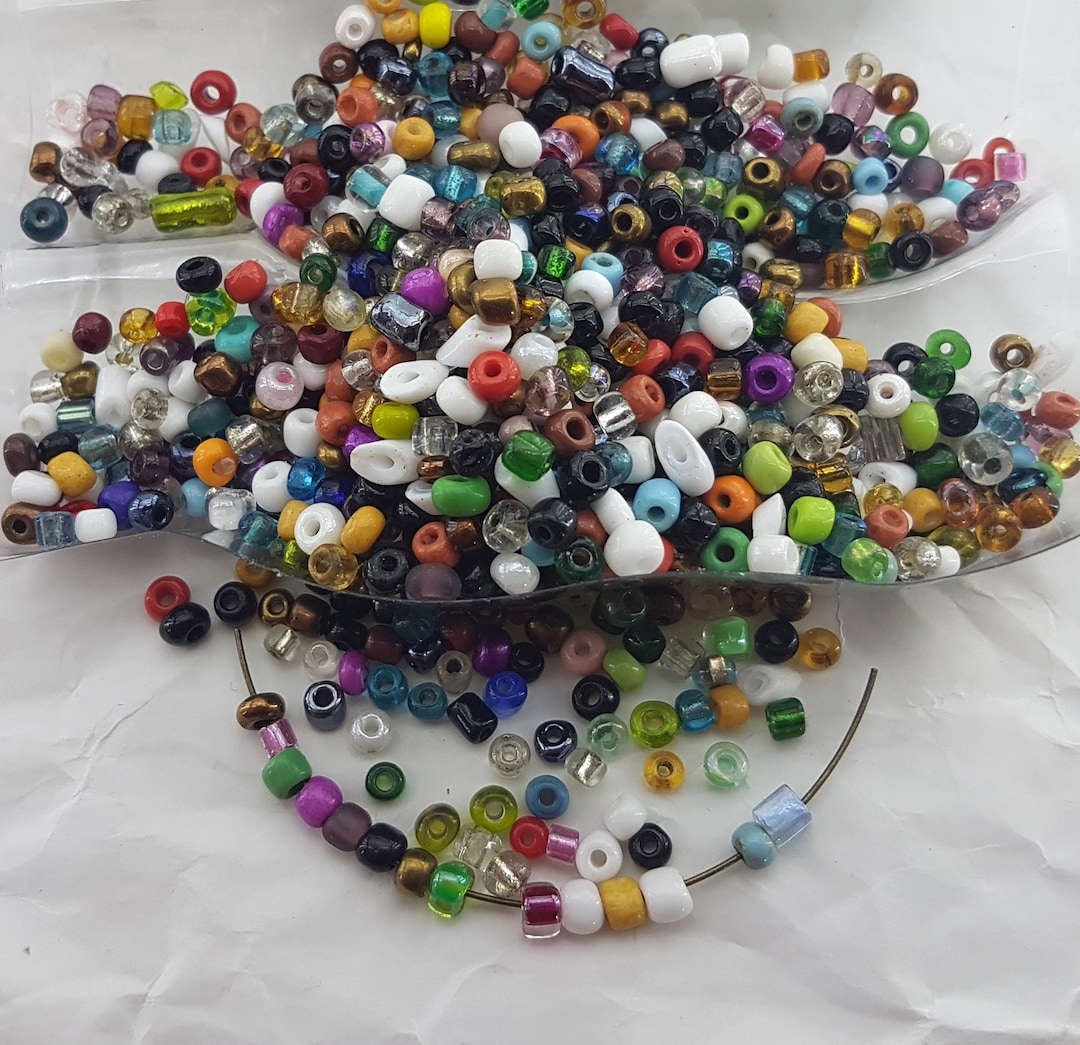 Seed Beads Color Mix 4 Mm,multicolore Small Embroidery Glass Beads ...