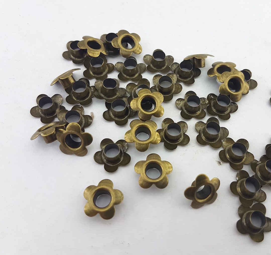Flower Decorative Rivets,antique Bronze Color Large Hole Rivets,patina ...