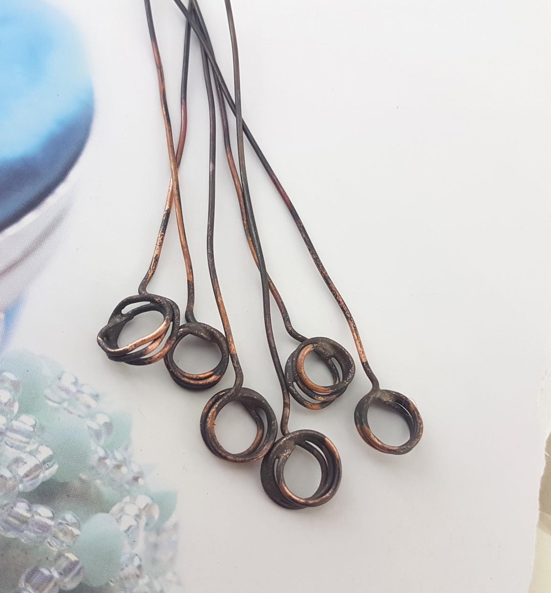 Copper Soldered Rings,circle Connectors Antique Copper,patina Copper ...