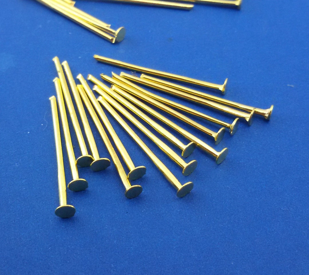Flat Head Gold Colour Pin,flat Point Gold Pin,gold Tone Flat Head ...
