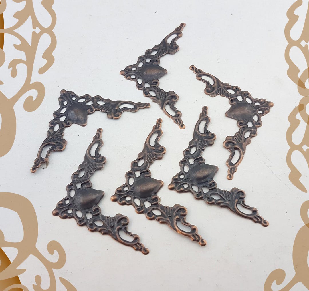 Decorative Corner Protector,large Antique Copper Filigree Metal Corner ...
