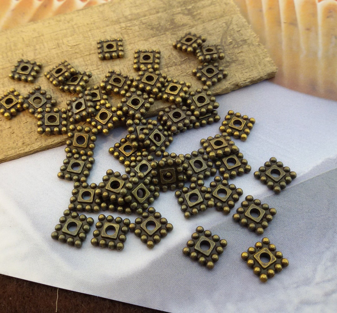 Decorative Metal Beads,antiqued Metal Beads,ornate Metal Connector Bead ...
