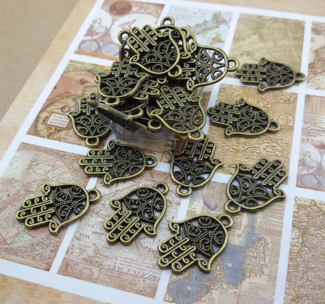 Hamsa Hand Charm,keychain Protection Charm,jewish Protective Charm ...