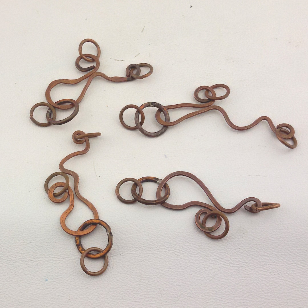 Large Soldered Copper Clasp for Necklace,antique Patina Copper Closure ...