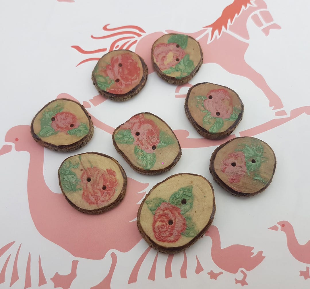 Wooden Buttons,rustic Buttons,decorative Button,distressed Color ...