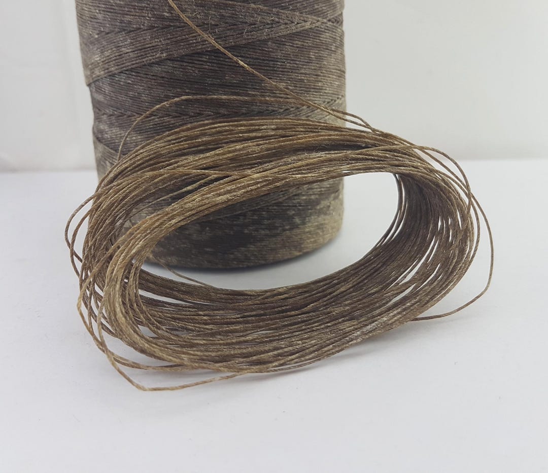 Waxed Linen Strong Thread for Bag Canvas Shoe Boot,40m/131 Ft,natural ...