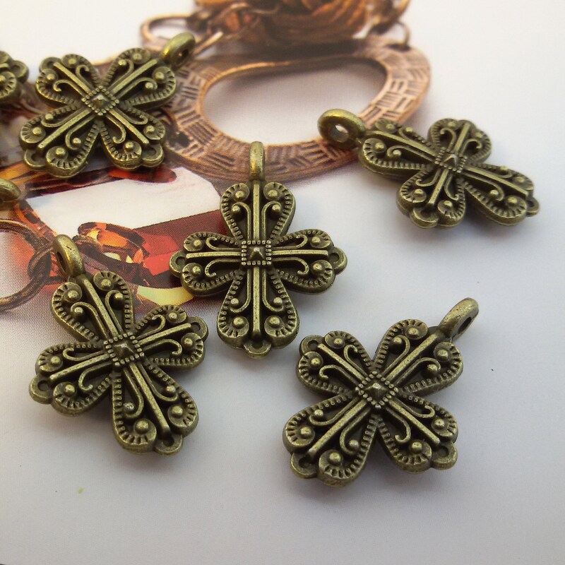 Cross Charm - Etsy