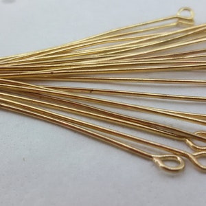 Eye Head Light Gold Pin,eye Head Pin for Bead,kc Gold Eye Head ...