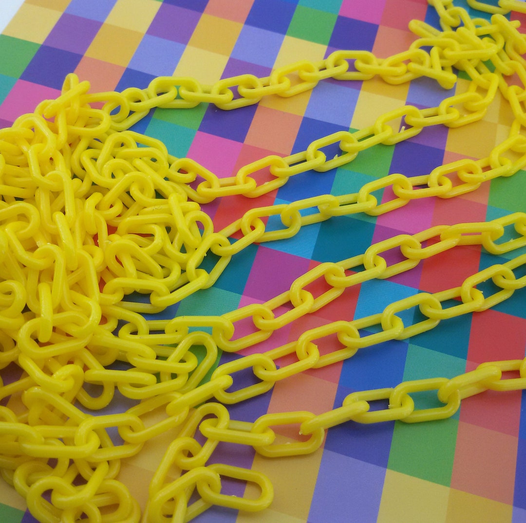 Yellow Plastic Chain,yellow Acrylic Cable Chain,acrylic Jewelry Chain ...