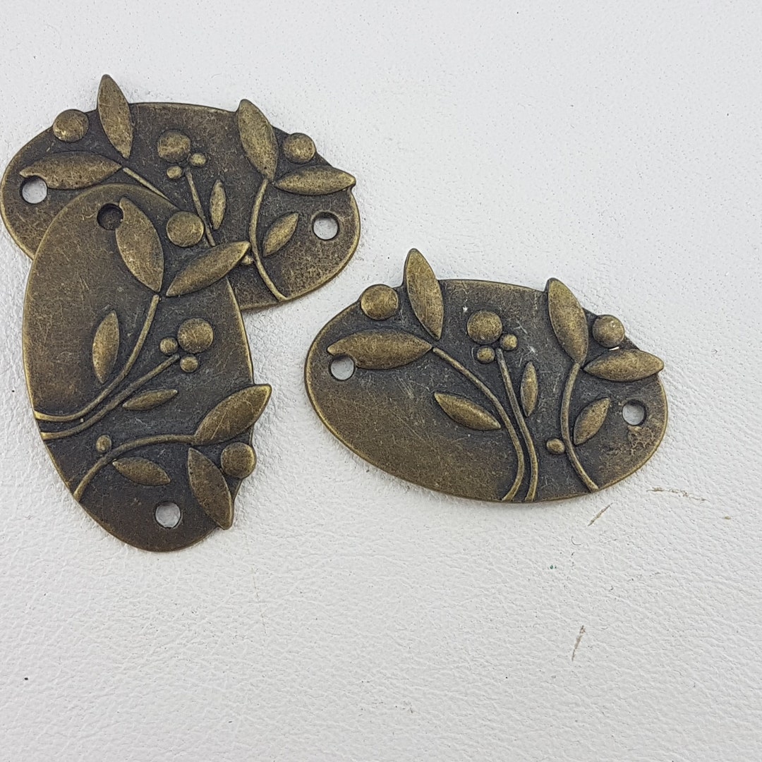 Floral Connector Antique Bronze Tone,decorative Floral Necklace ...