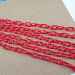 Red Plastic Chain,red Acrylic Cable Chain,acrylic Jewelry Chain,acrylic ...