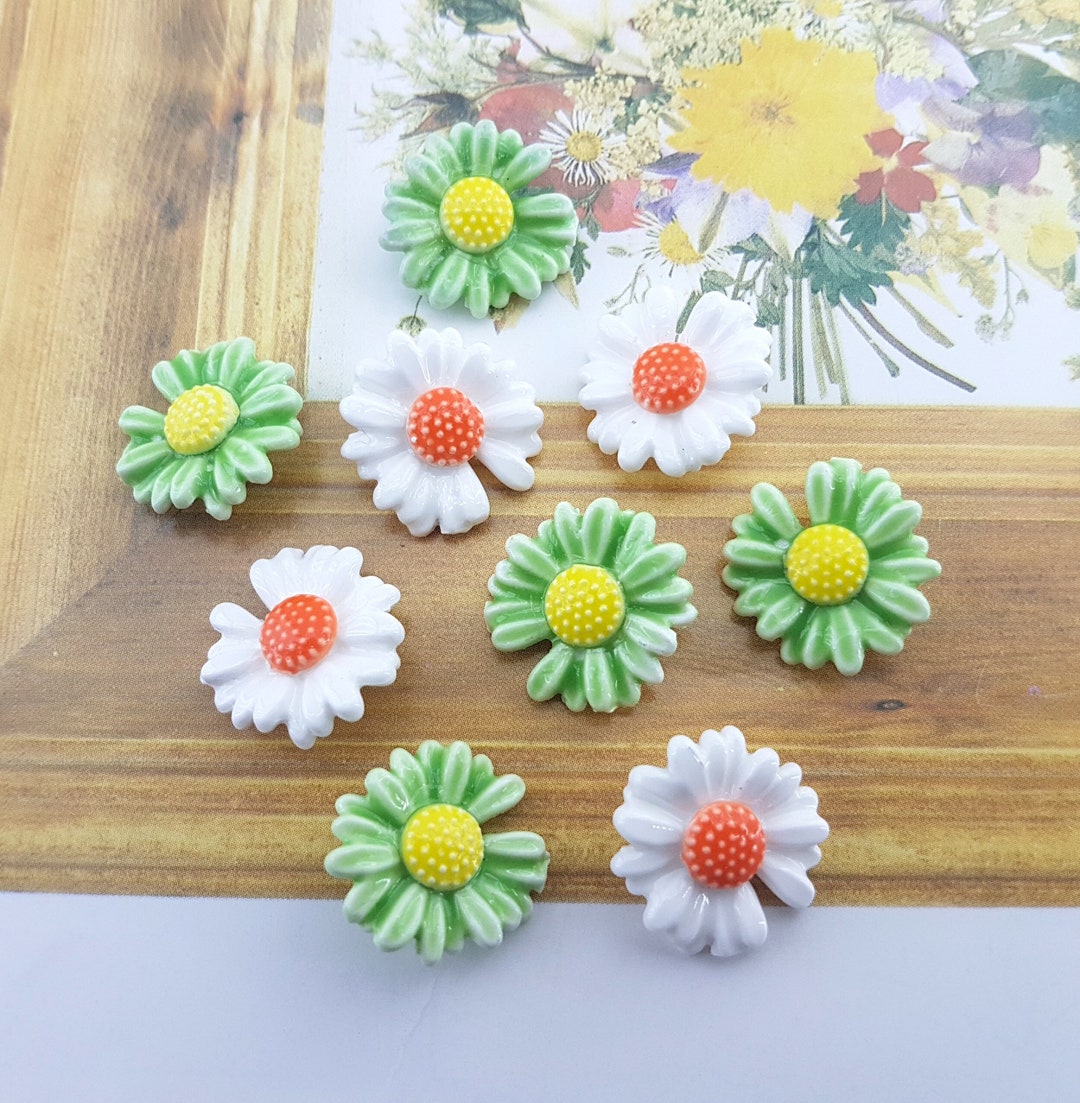 Colorful Flower Ceramic Beads,pastel Color Ceramic Beads,white Daisy ...
