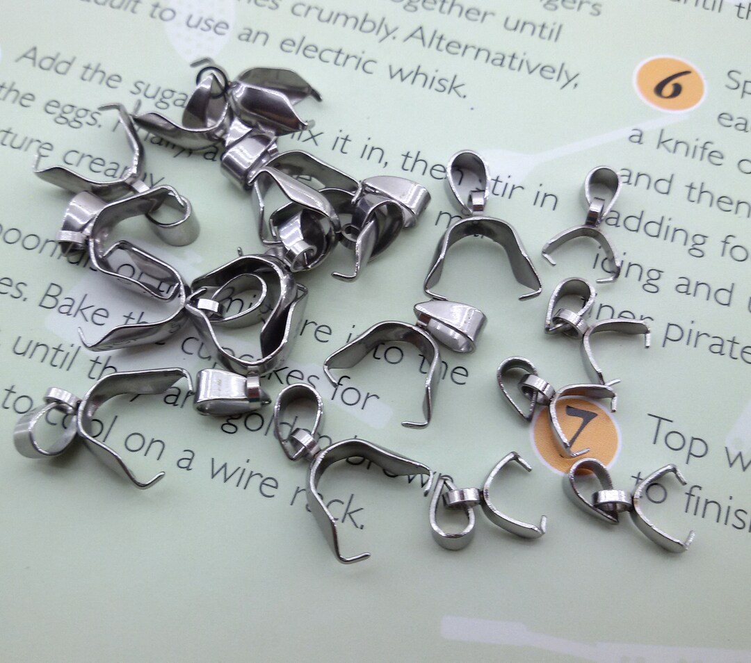 Steel Pinch Clip Bails,silver Pinch Bail Clip-on,stainless Steel Pinch ...