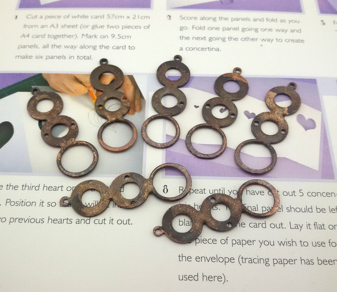 Antique Soldered Large Copper Connectors for Jewelry,patina Copper ...