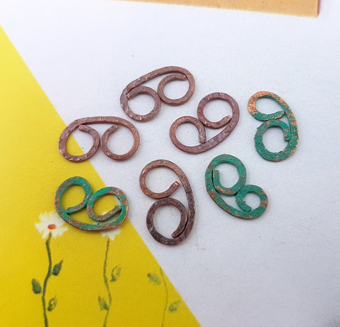 Antique Copper Tiny Links,double Loop Necklace Links,small Round ...
