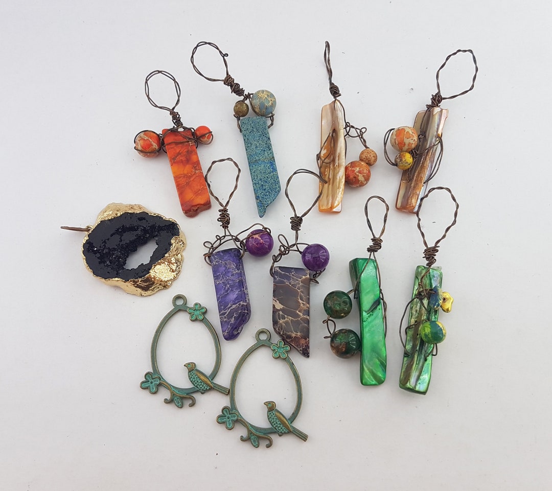 Colorful Pendants,shell Pendant,colorful Stone Pendant Charm,black ...
