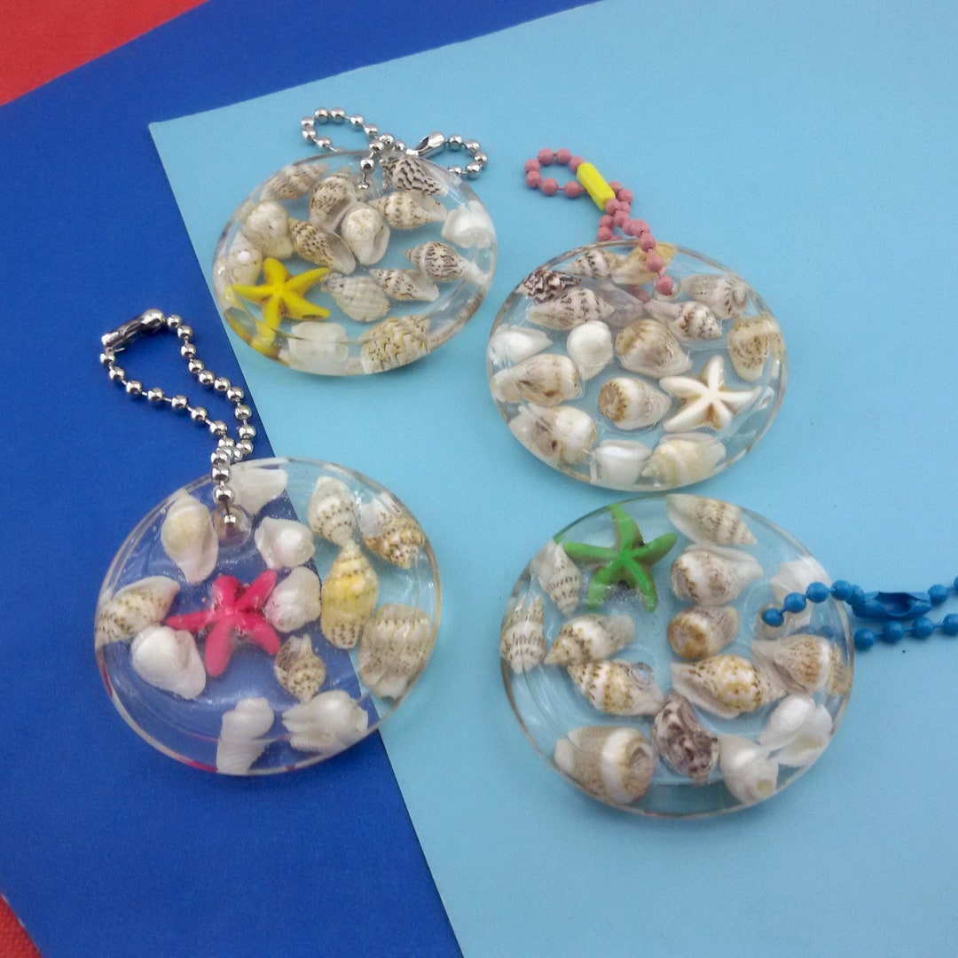 Sea Theme Key Chain,shell Key Fob,gift for Sea Lovers,sea Shell Key ...