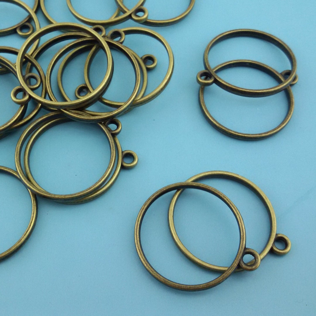 Open Frame Pendant,antique Bronze Tone Open Back Bezel Pendant,resin ...