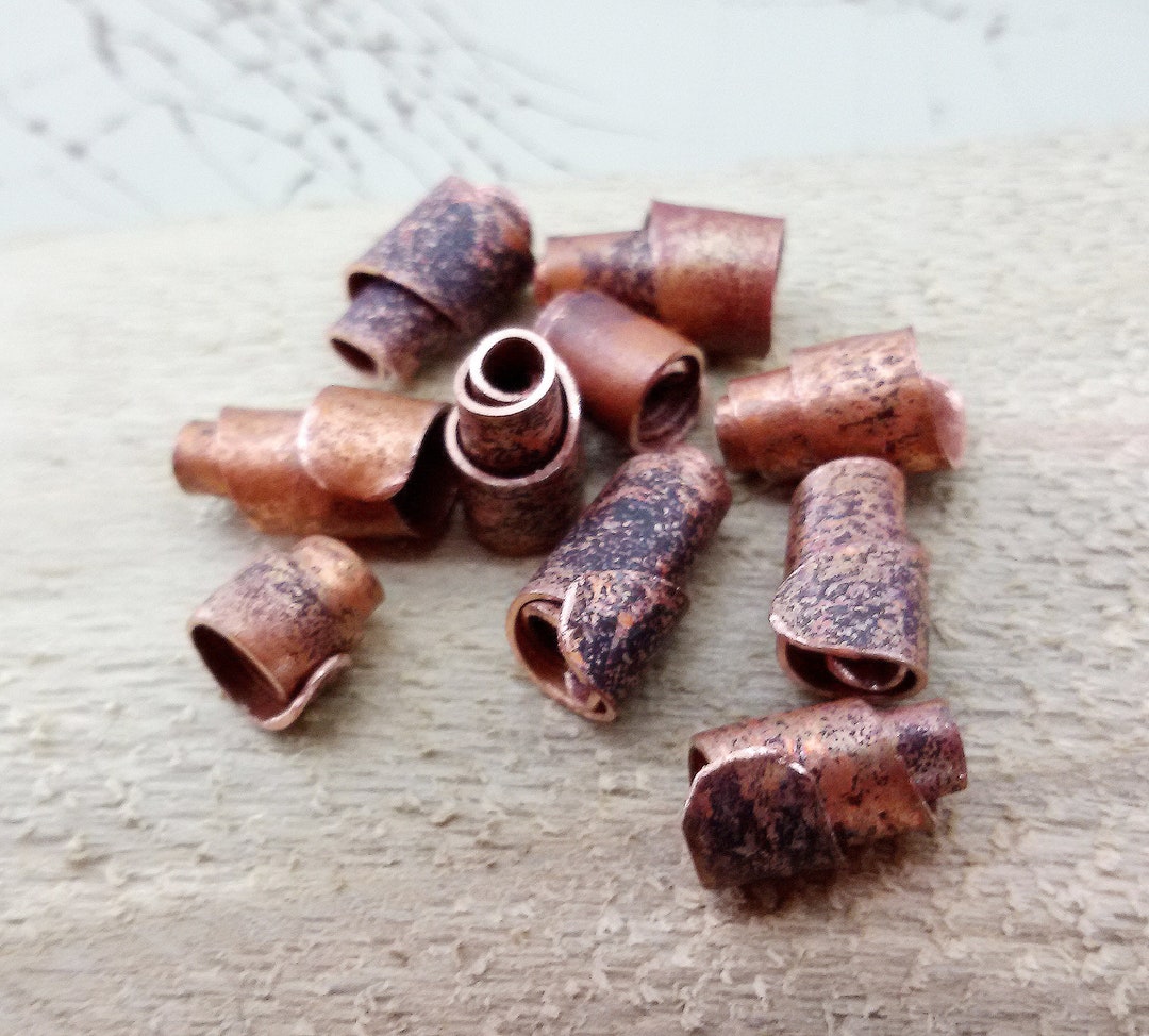 Patina Copper Beads,antiqued Copper Metal Beads,antique Copper Tube ...