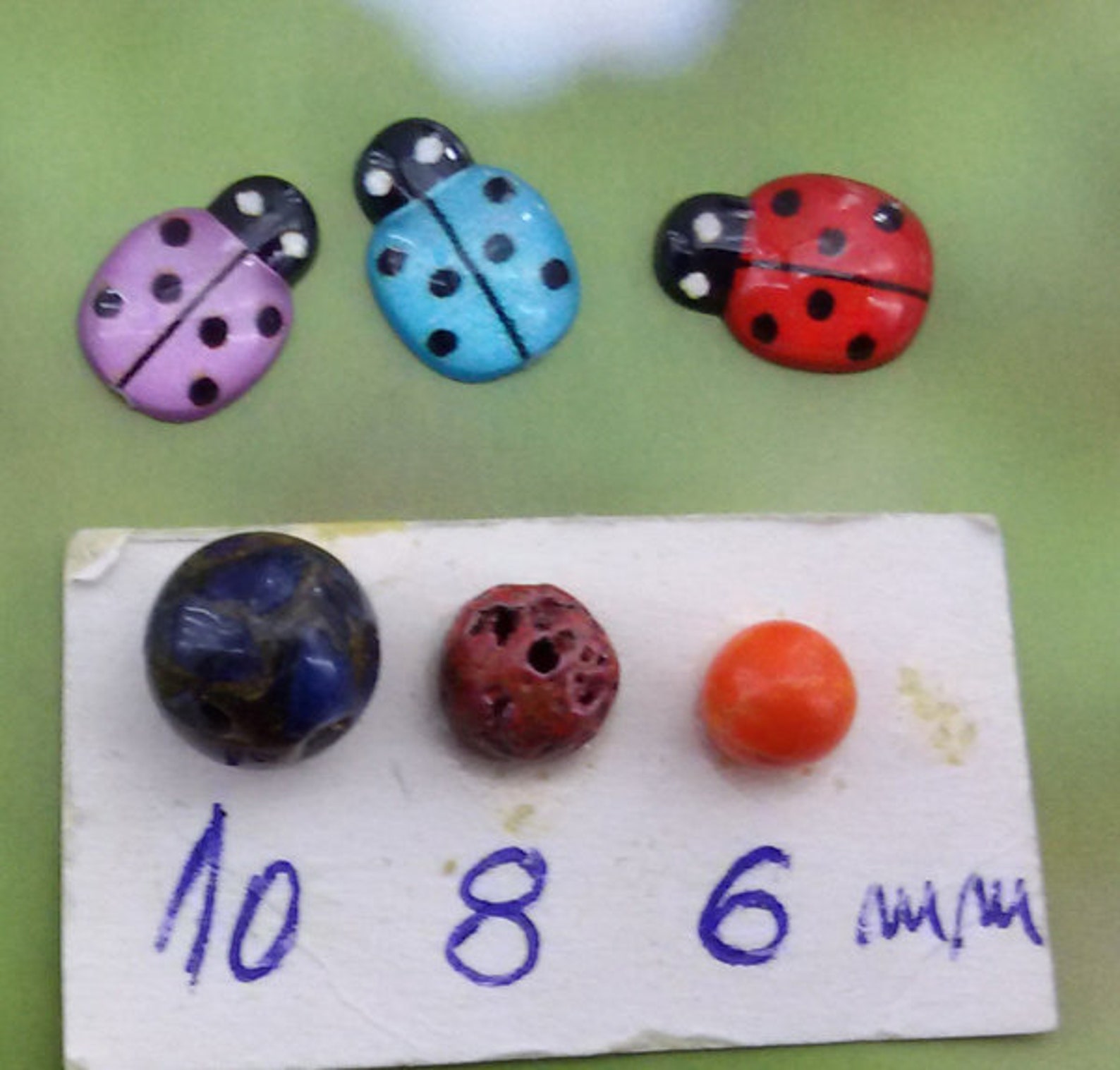 Ladybug Cabochon,color Mix Flat Back Ladybug,resin Ladybug Embelishment ...
