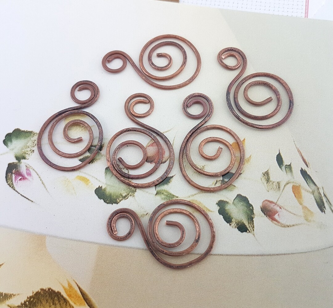 Spiral Copper Earrings Charms,dangle Swirl Antique Copper Connectors ...