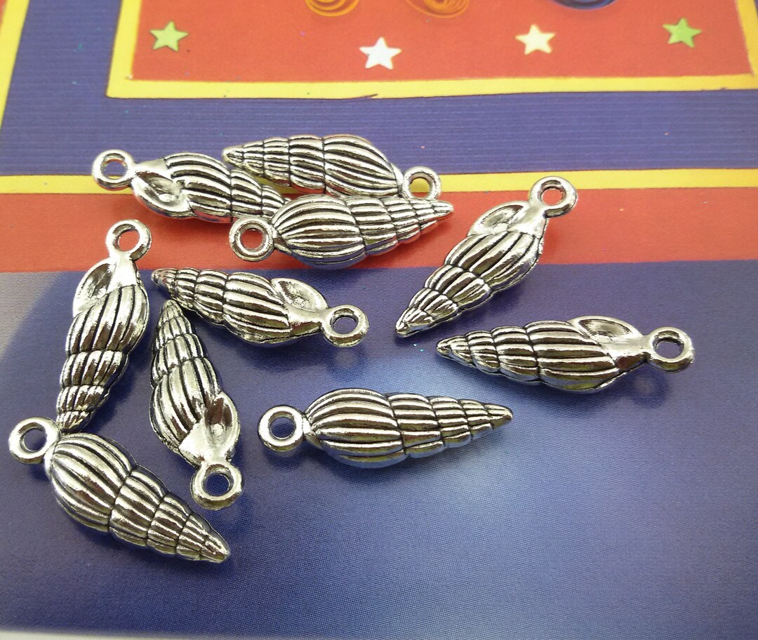Conch Shell Charms,silver Tone Conch Shell Charms for Earrings,conch ...