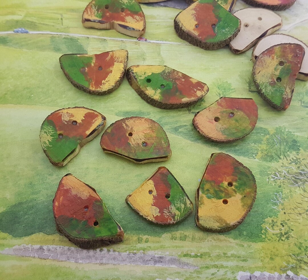 Wooden Buttons,rustic Buttons,decorative Button,distressed Color ...