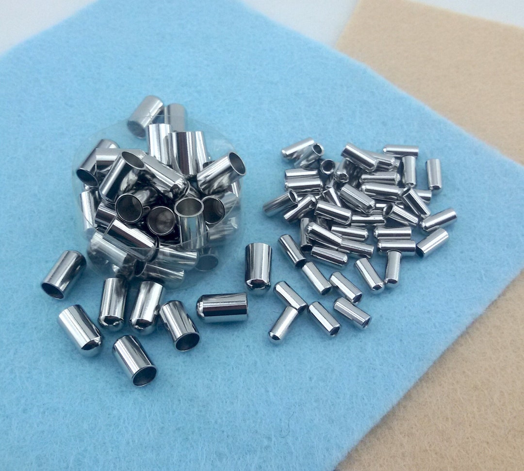 Stainless Steel Cord End,crimping Ends for Bracelet,steel Crimp End ...