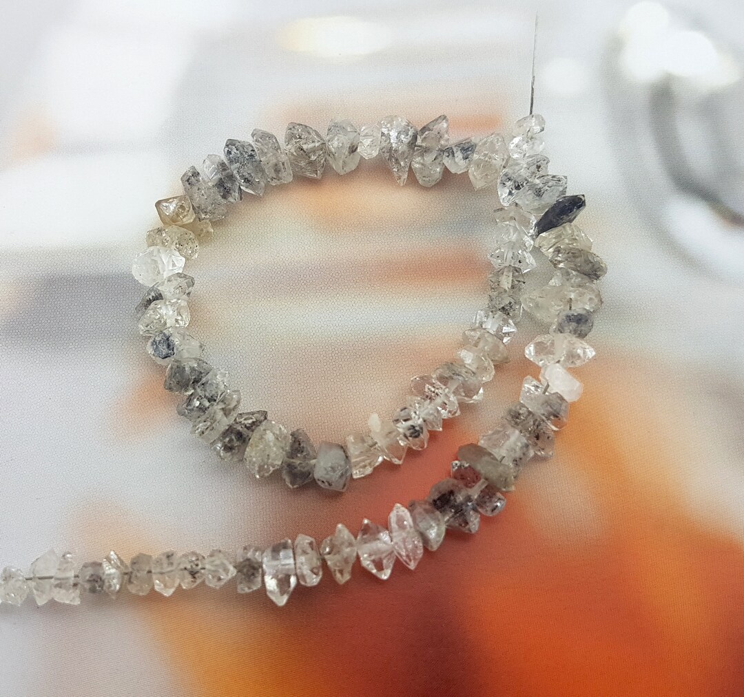 Natural Herkimer Tiny Crystal Bead,clear White Herkimer Crystal Beads ...