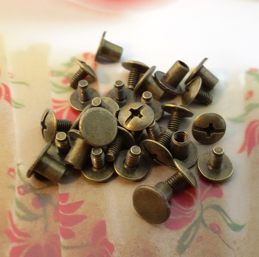 Bronze Tone Chicago Screws,small Chicago Screw Rivet for Leather ...