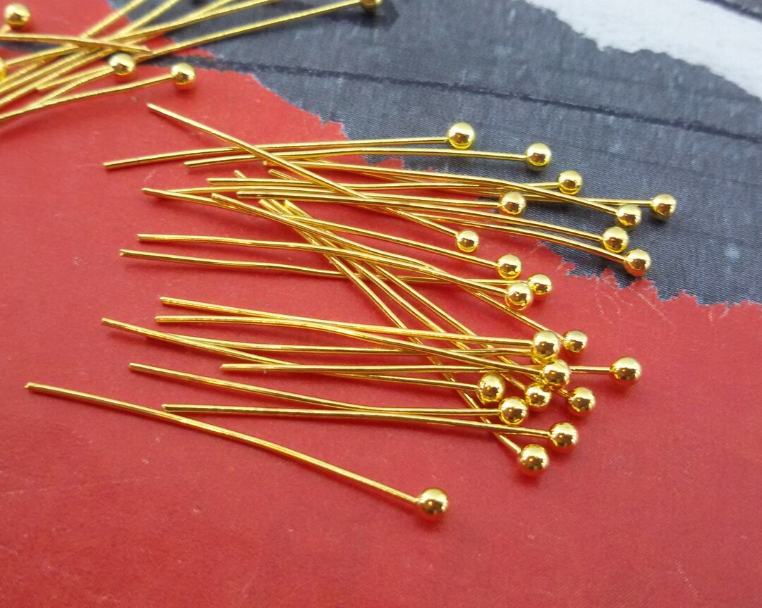 Ball Head Gold Pin,ball Point Gold Pin,gold Ball Head Jewellery Pin ...