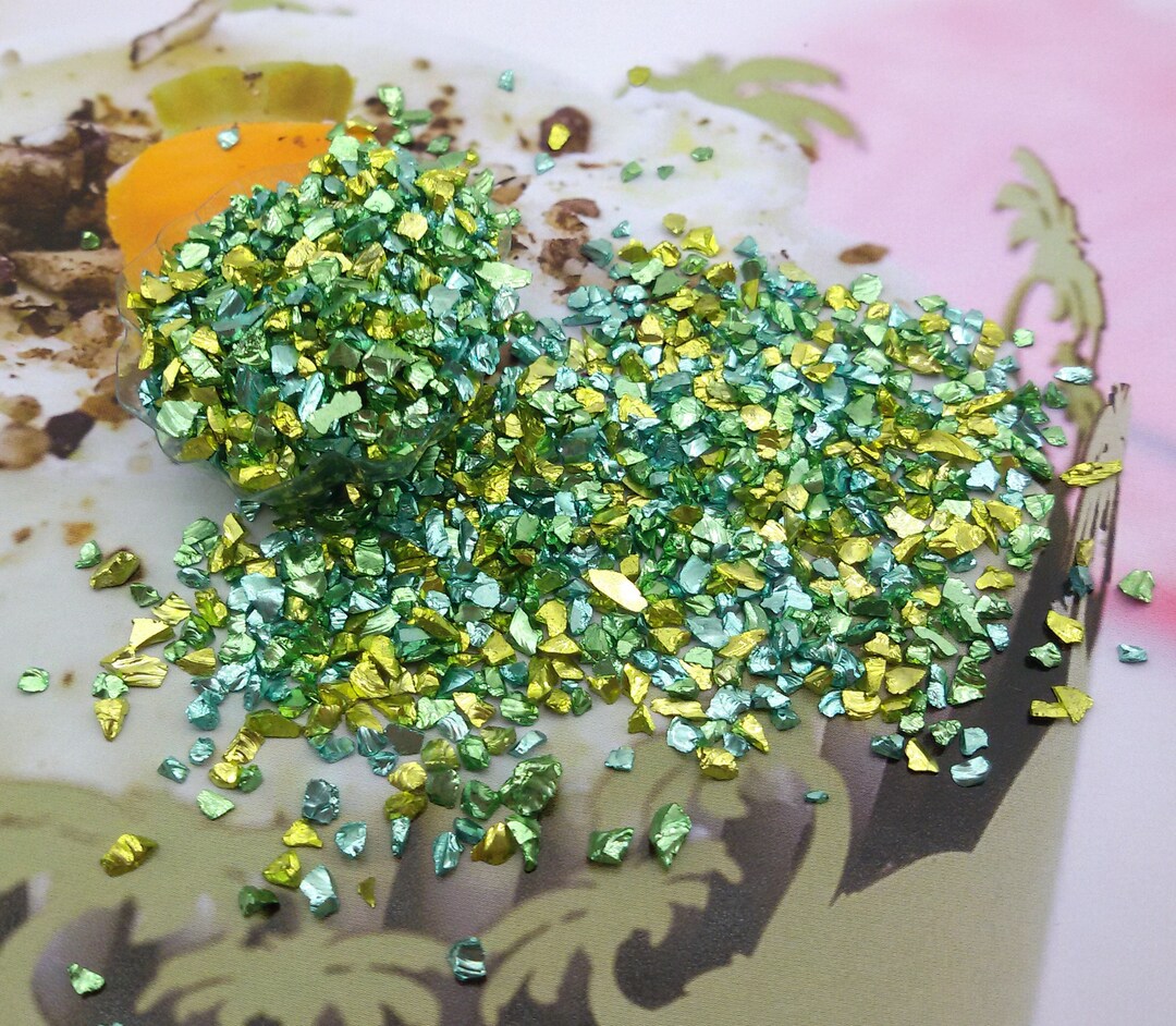 Green Metallic Coarse for Resin,resin Epoxy Fillings,green Mixed Tones ...