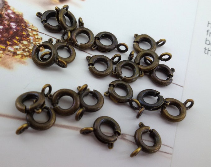 Antique Bronze Spring Ring Clasps Spring Clasp,ring Clasp for Bracelet ...