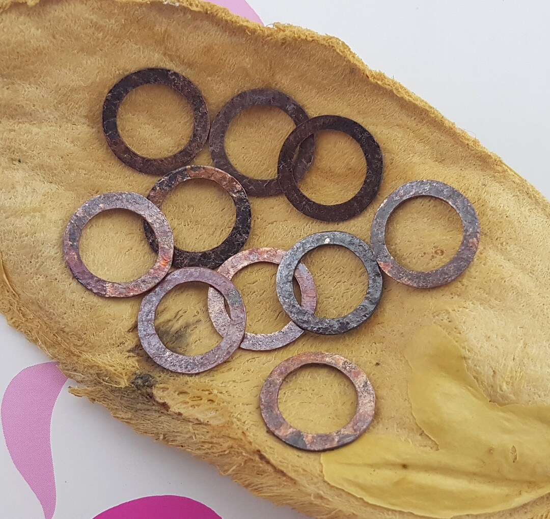 Patina Copper Rings,antiqued Copper Rings Connectors,15 Mm Closed ...