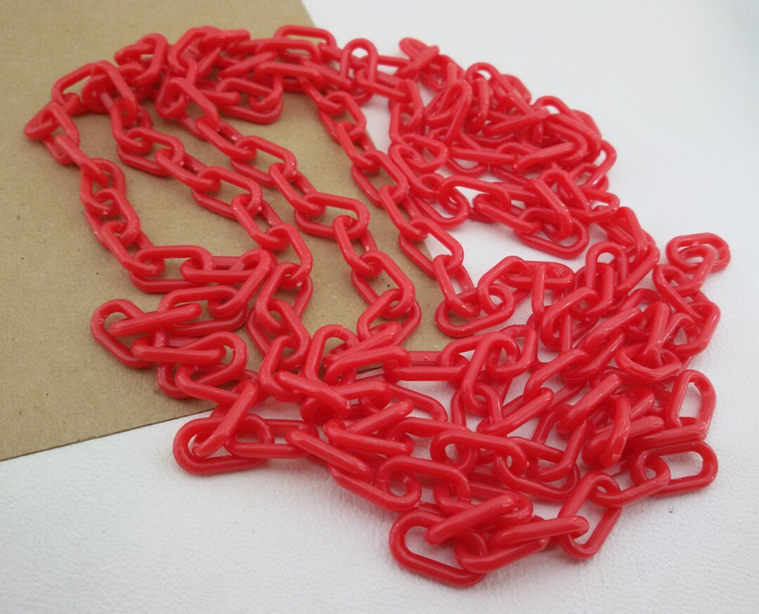 Red Plastic Chain,red Acrylic Cable Chain,acrylic Jewelry Chain,acrylic ...