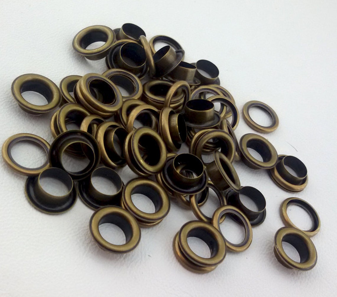 Ojales de latón de 8 mm ojales y arandelas antiguas ojales | Etsy