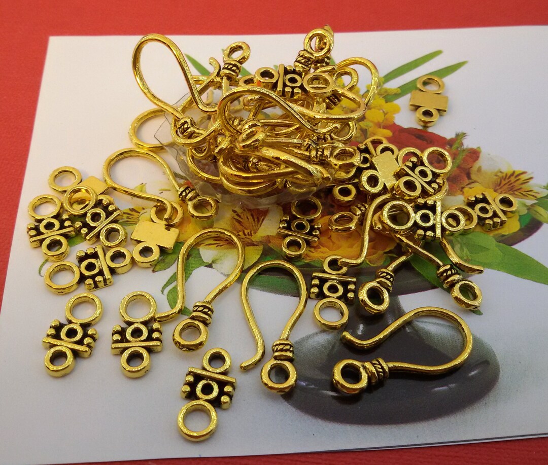 Gold Tone Toggle Clasps,antique Gold Tone Toggle Clasp for Necklace ...