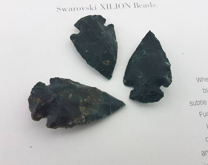 Carved Stone Arrowhead,green Flintstone Arrowhead,carved Flint ...