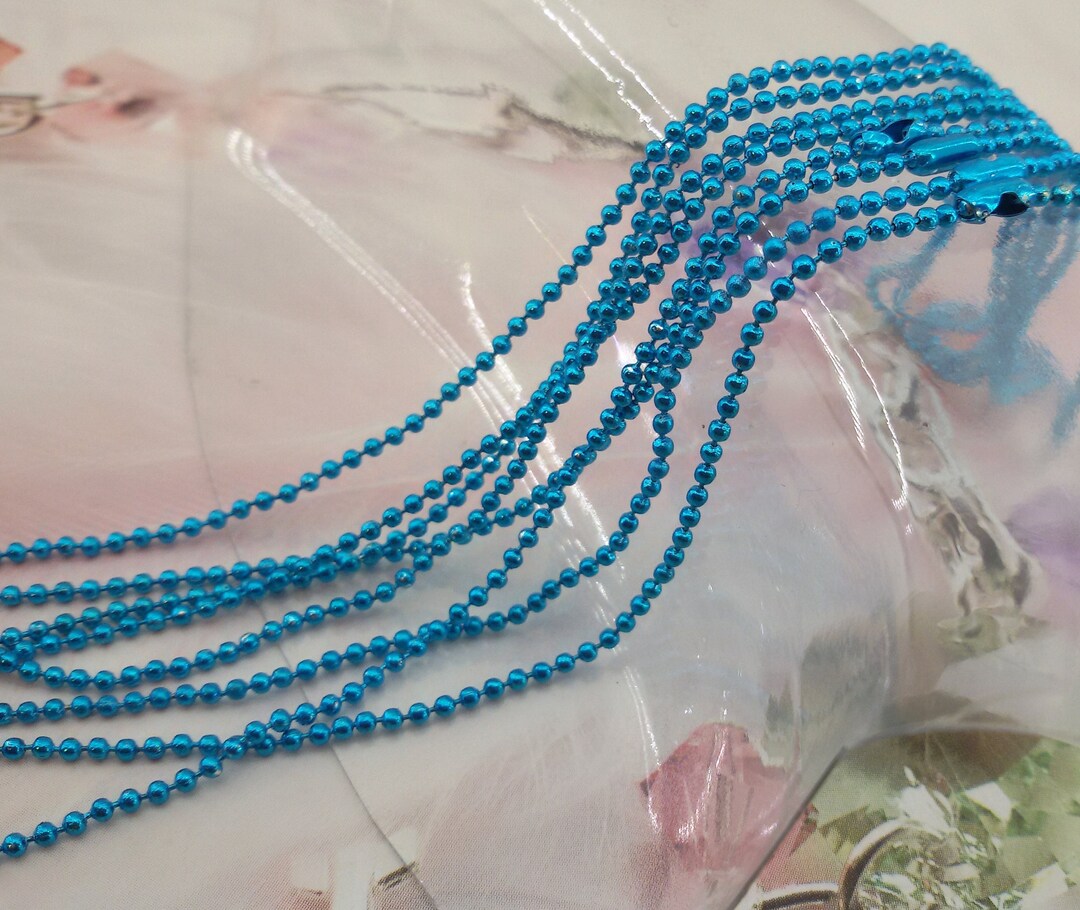 Blue Ball Chains With Closure,ready to Use Blue Ball Chain,blue Color ...