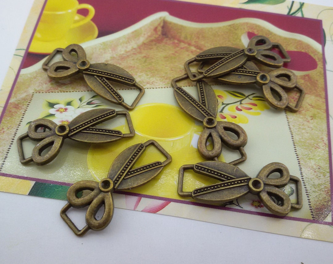 Large Bronze Tone Connectors,antique Bronze Scissors Connector,bronze ...