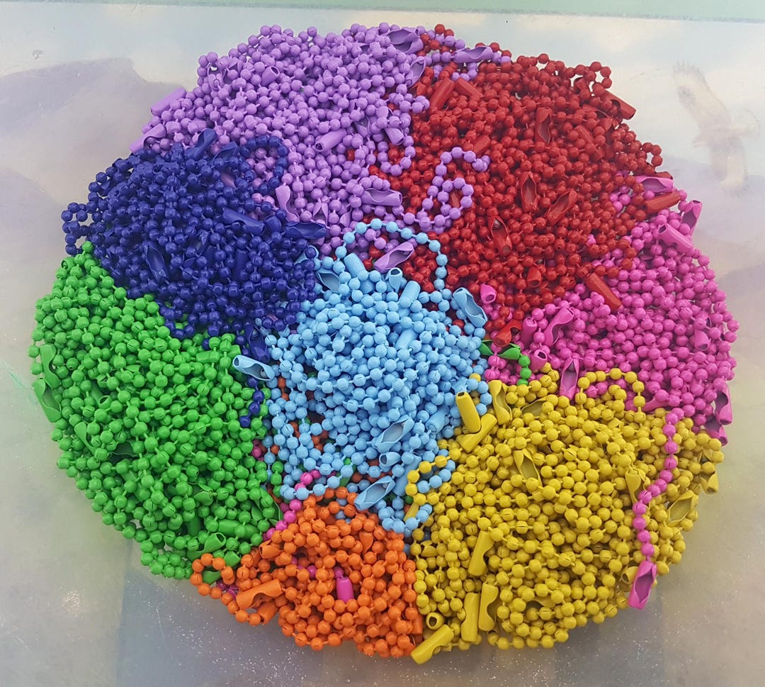 Ball Key Chain Colorful,mixed Colors Short Ball Chain,color Mix Ball ...