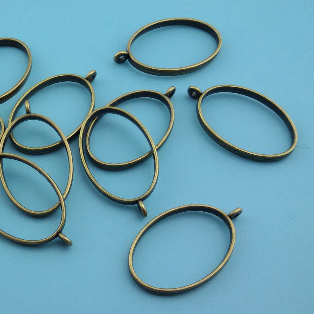 Open Frame Pendant,open Back Bezel Pendant,2 Resin Filling Pendants ...