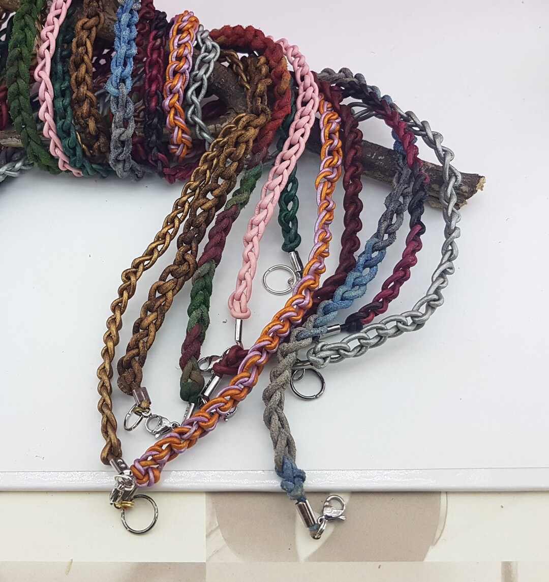 Necklace Chain,color Mix Leather Chains With Lobster Clasp,ready to Use ...