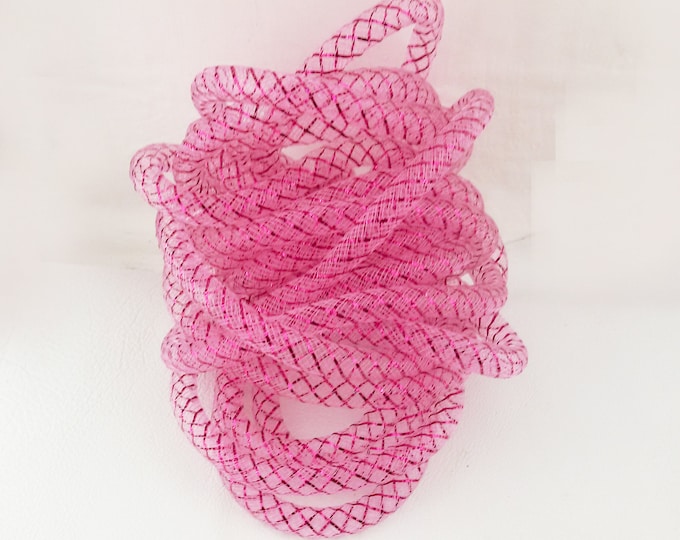 Mesh Tube,colorful Nylon Mesh Tubing,hollow Tubing Mesh,pink Mesh Tube ...