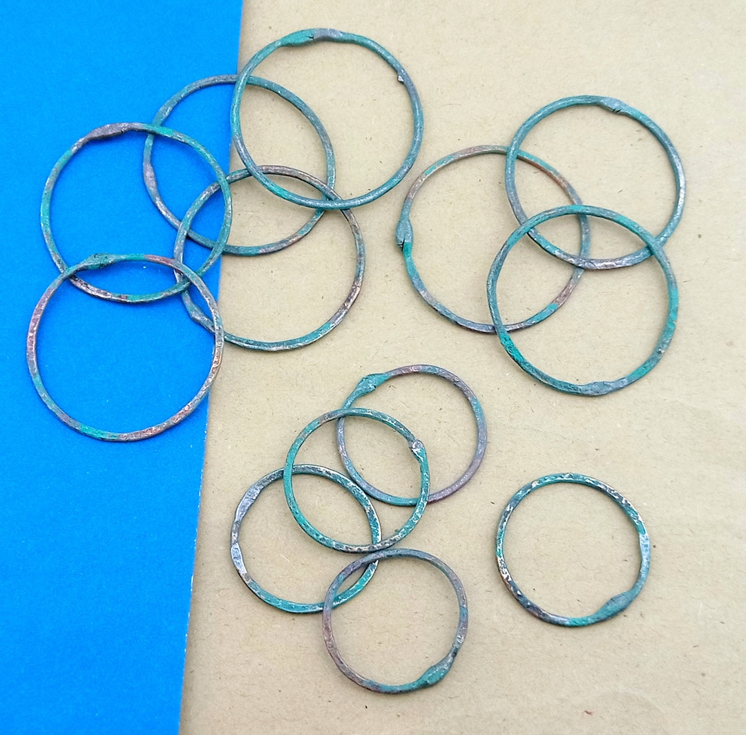 Copper Soldered Rings,verdigris Patina Connectors Copper,closed Copper ...