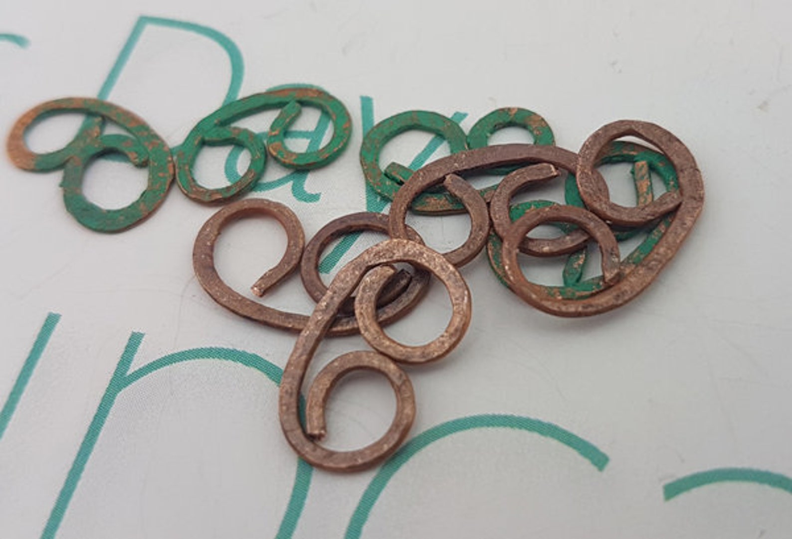 Antique Copper Tiny Links,double Loop Necklace Links,small Round ...
